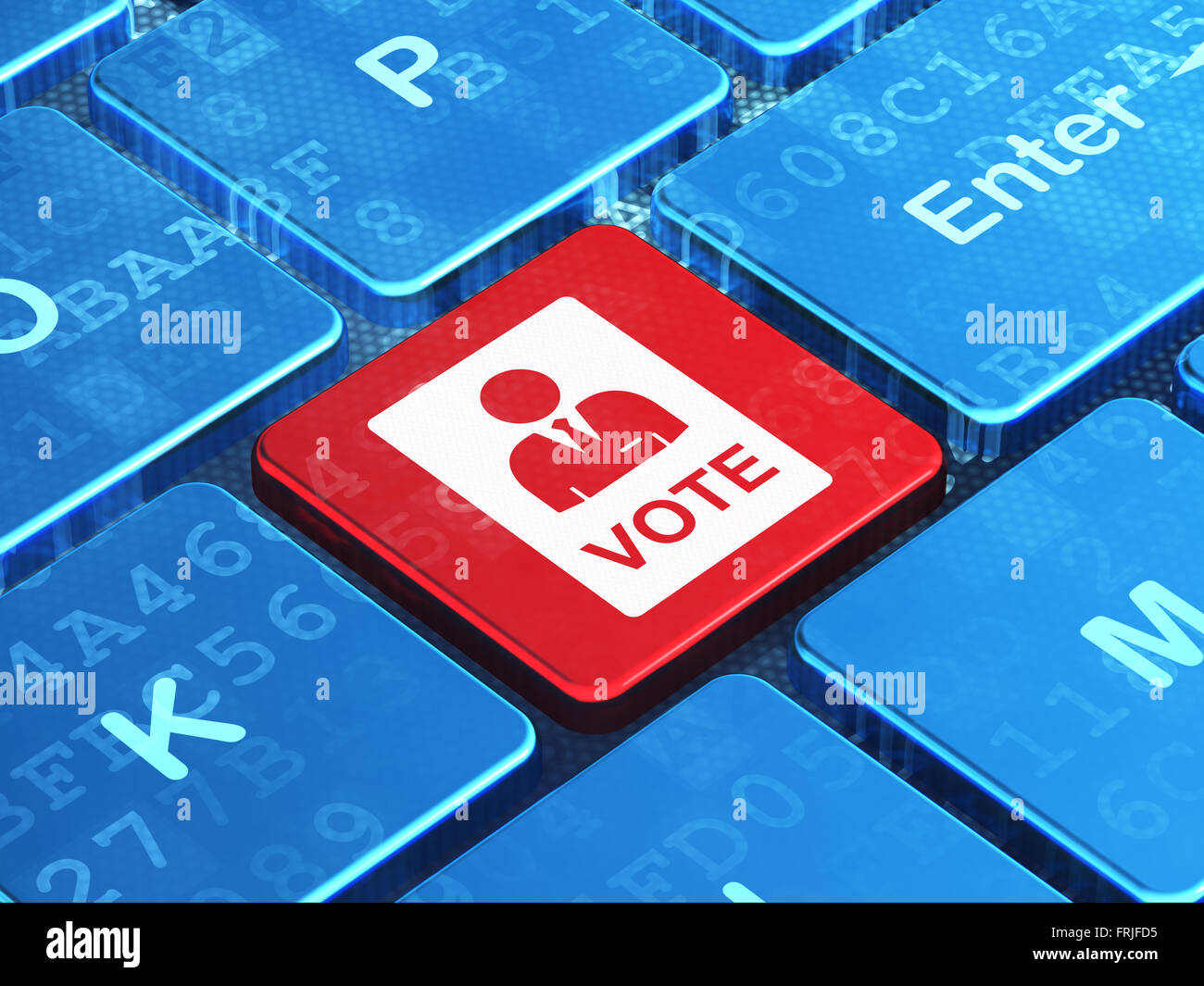 Political concept: Ballot on computer keyboard background Stock Photo ...