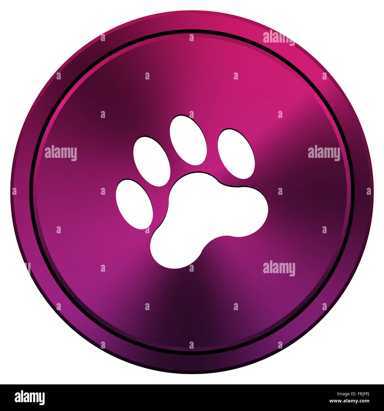 Metallic icon with white design on mauve background Stock Photo - Alamy
