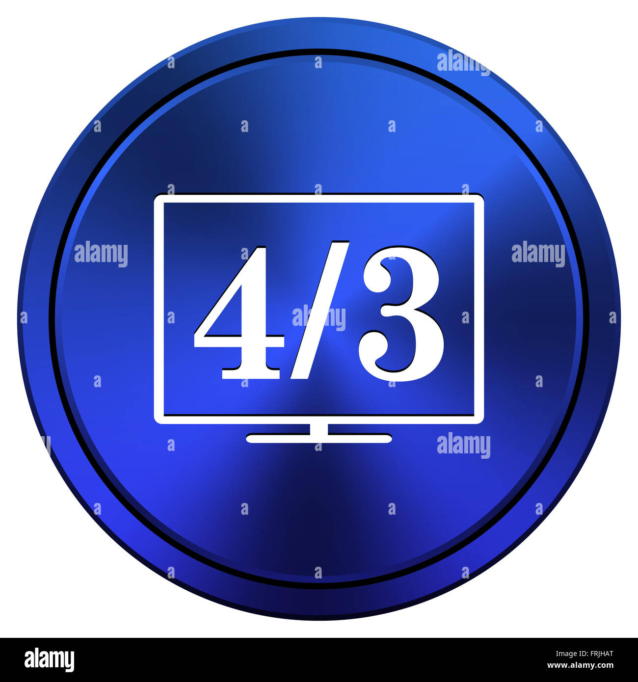 Metallic icon with white design on blue background Stock Photo - Alamy