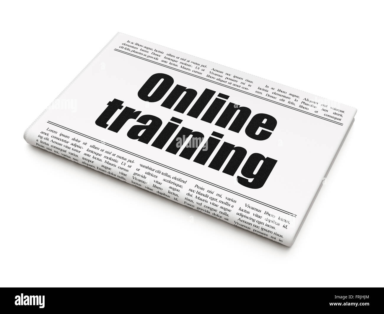 Studying concept: newspaper headline Online Training Stock Photo - Alamy