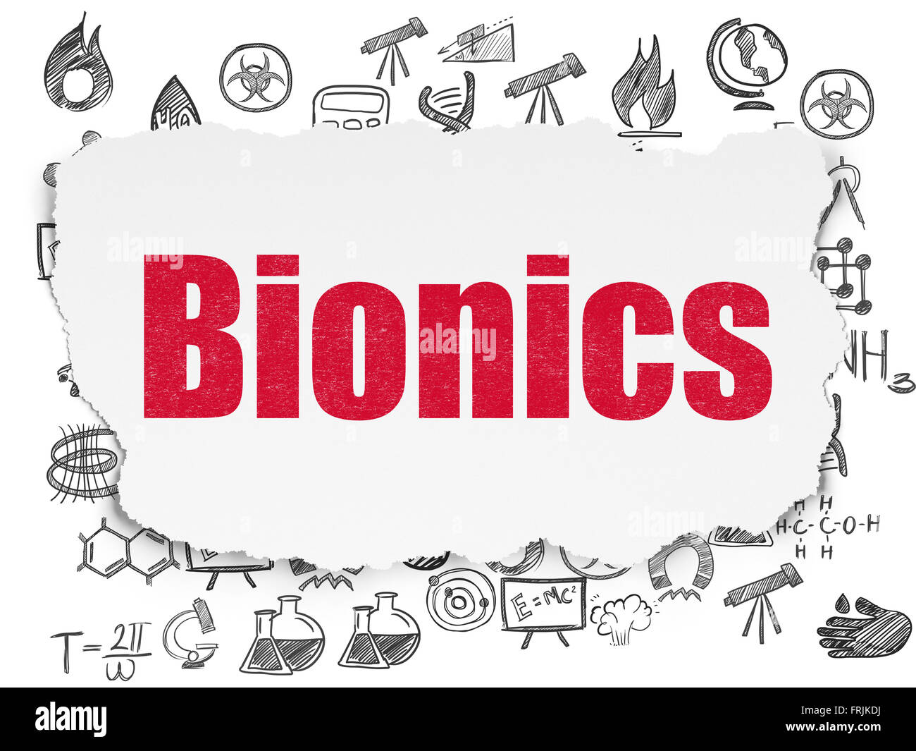 Science concept: Bionics on Torn Paper background Stock Photo - Alamy
