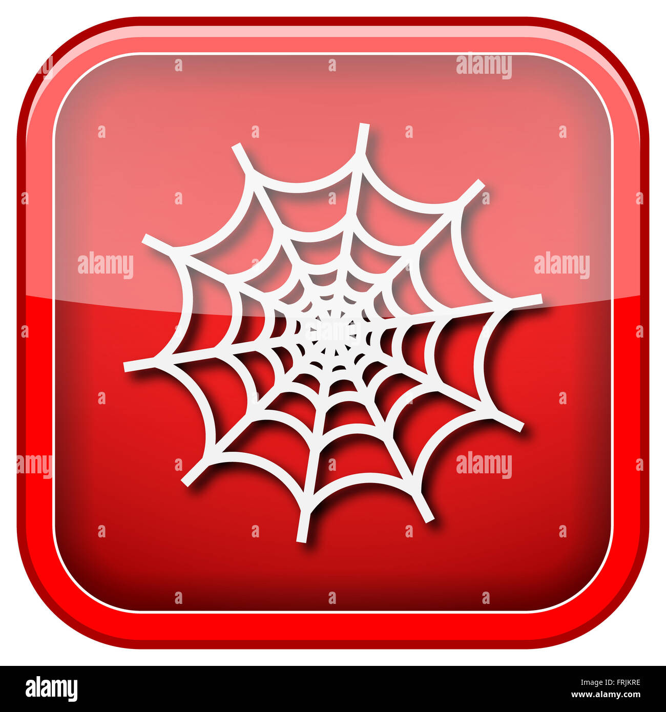 Square shiny icon with white design on red background Stock Photo - Alamy