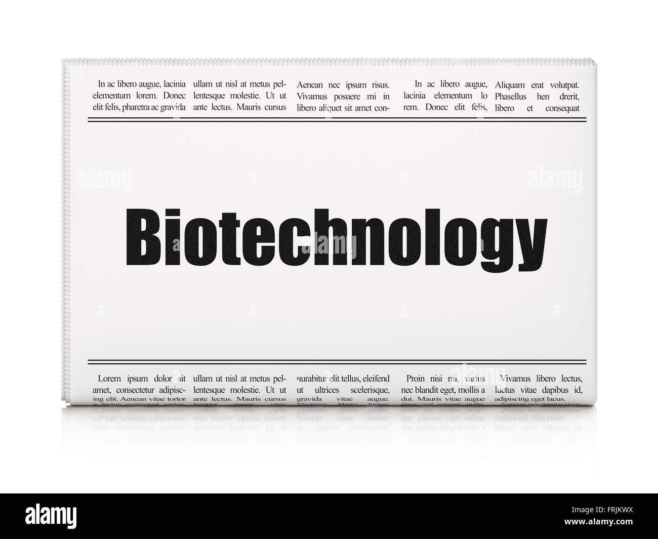 Science concept: newspaper headline Biotechnology Stock Photo - Alamy