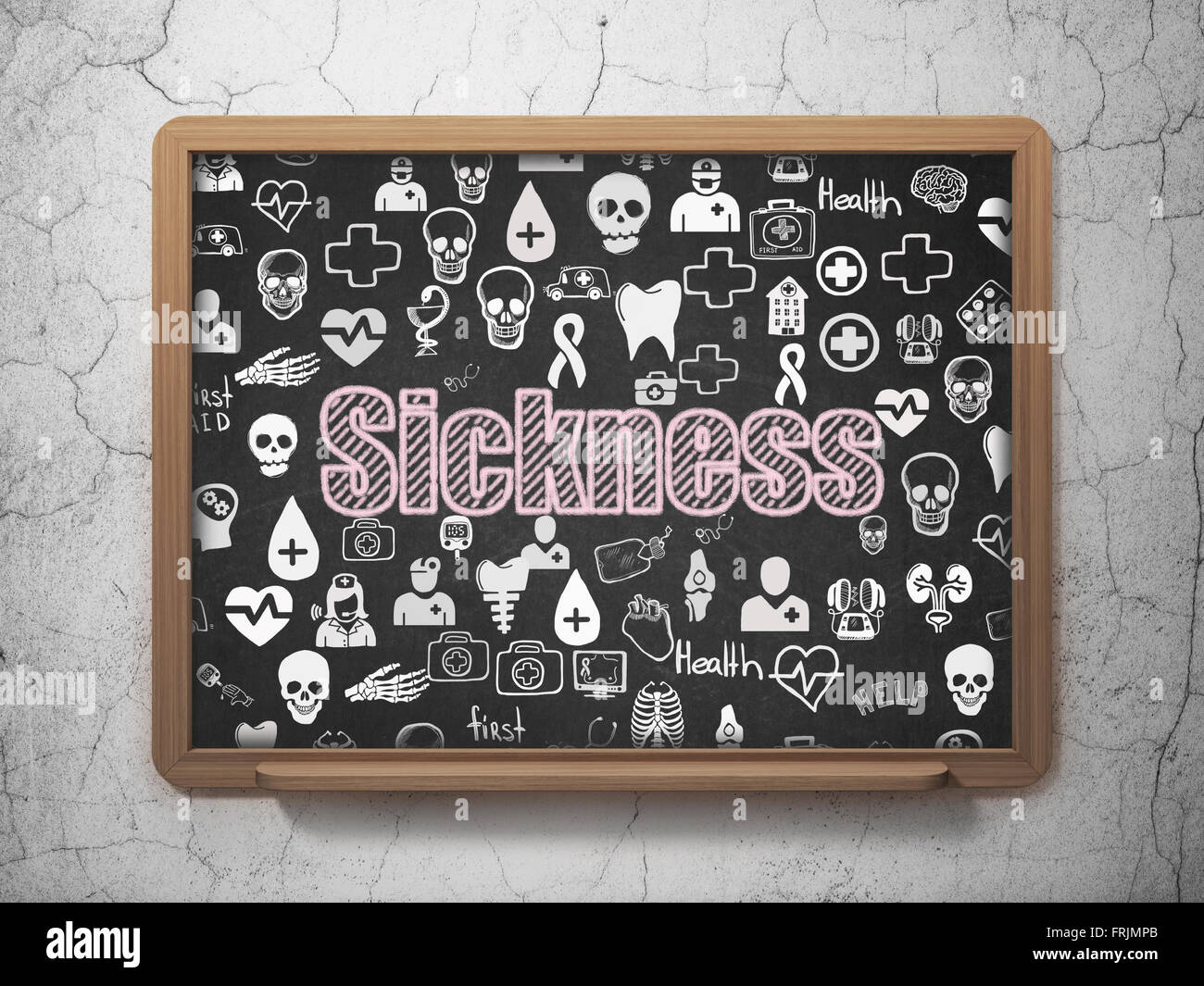 Medicine concept: Sickness on School Board background Stock Photo - Alamy