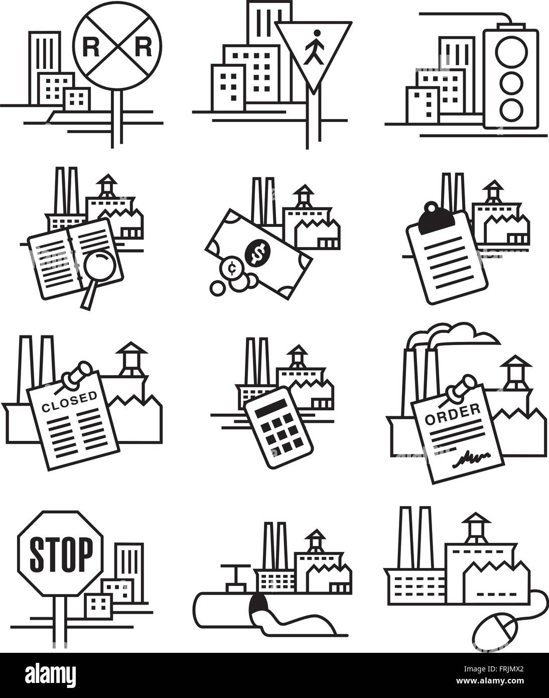 symbol set buildings Stock Vector Image & Art - Alamy