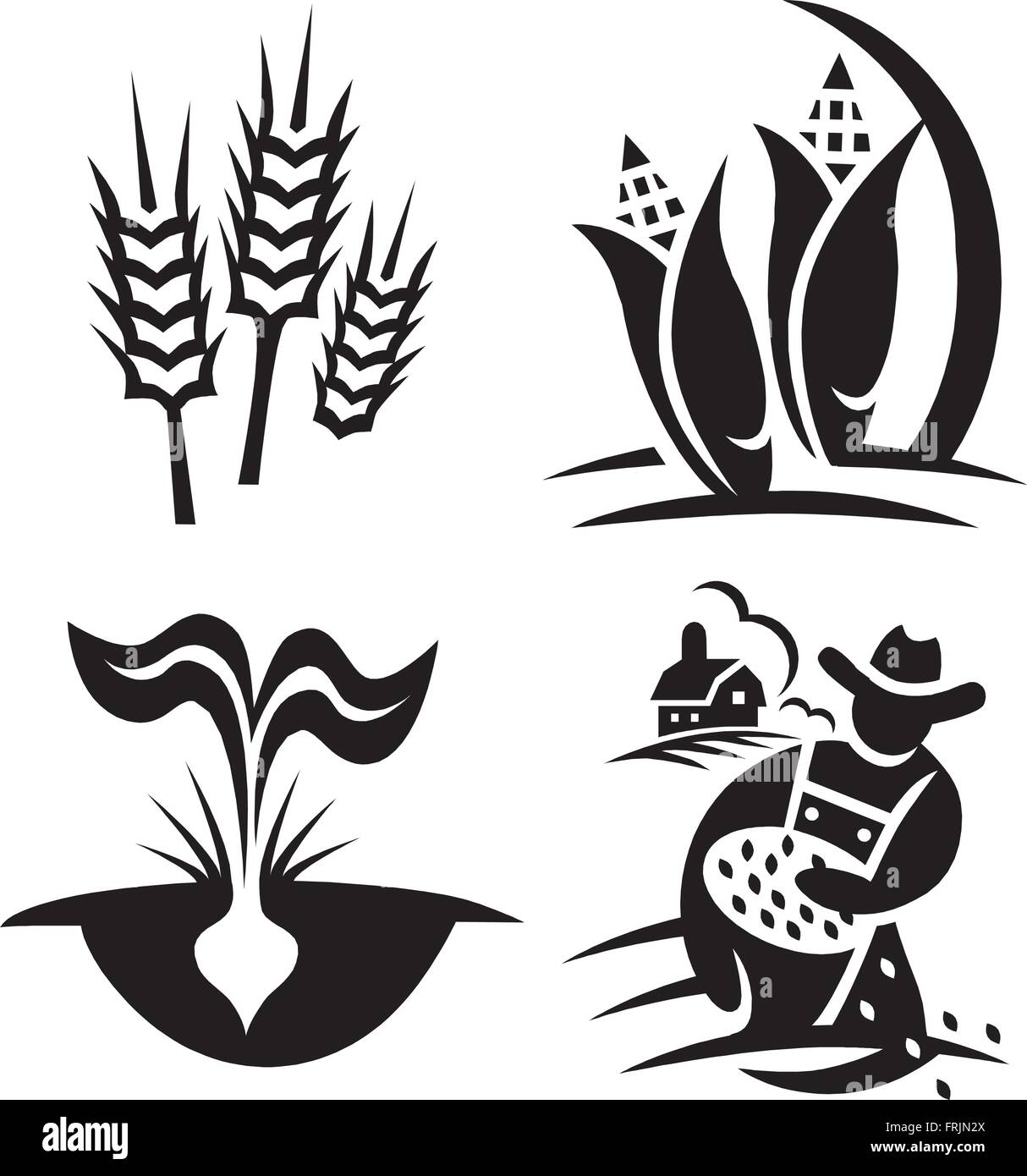 icons planting corn Stock Vector Image & Art - Alamy