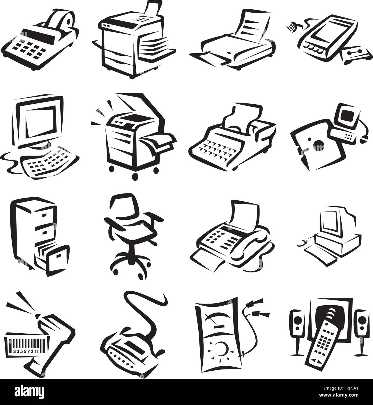 icon set Office tool Stock Vector Image & Art - Alamy