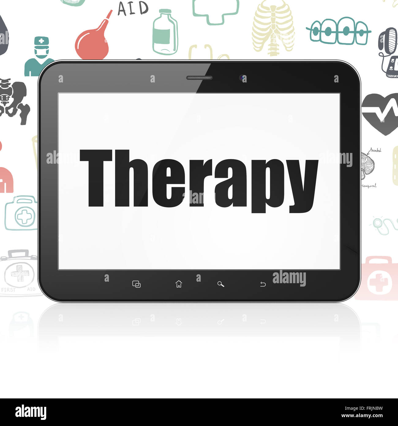 Medicine concept: Tablet Computer with Therapy on display Stock Photo ...