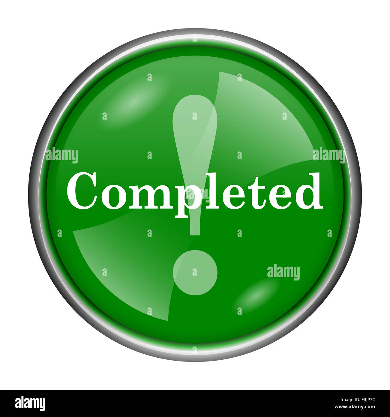Green shiny glossy icon on white background Stock Photo - Alamy