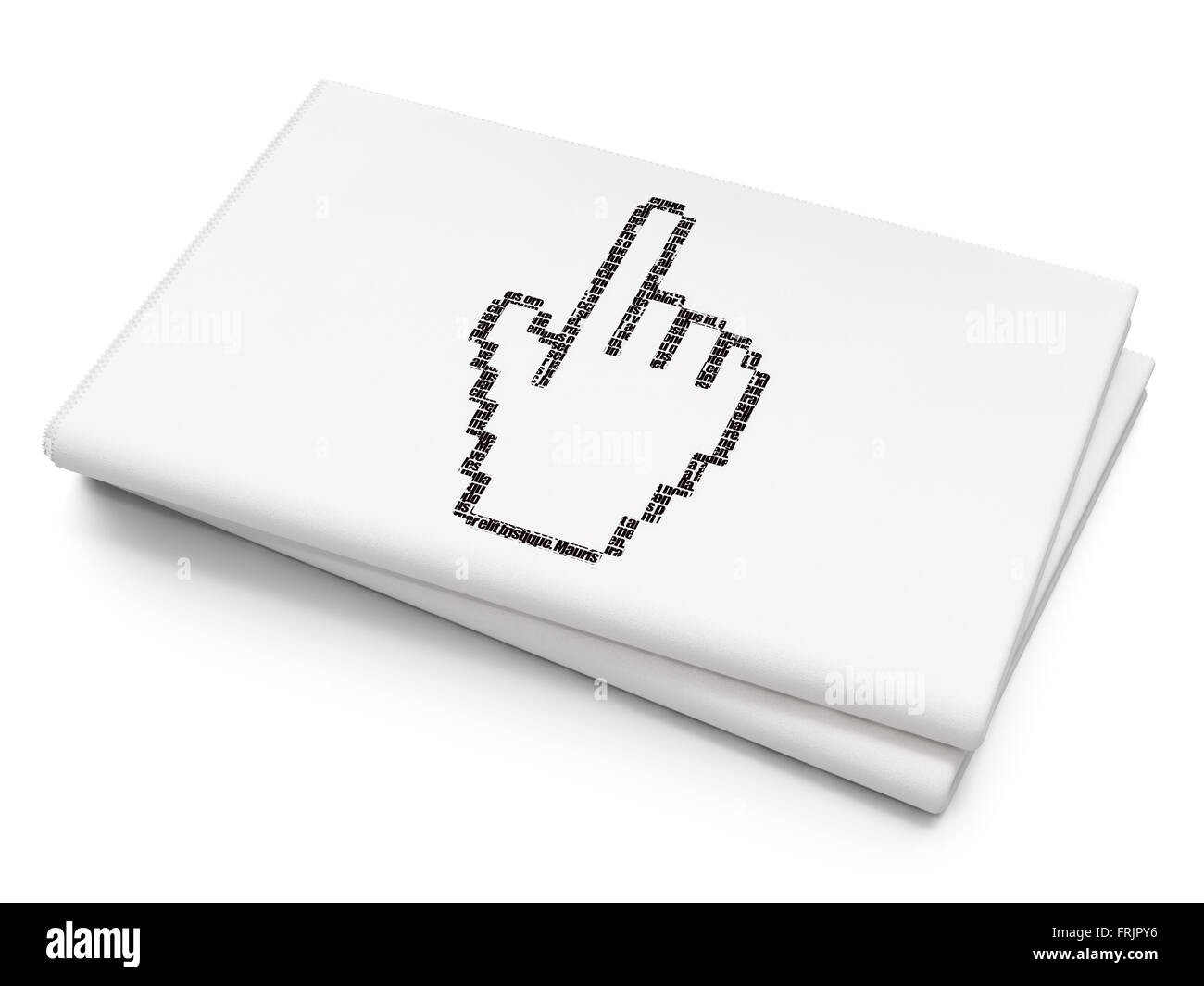 Marketing concept: Mouse Cursor on Blank Newspaper background Stock ...