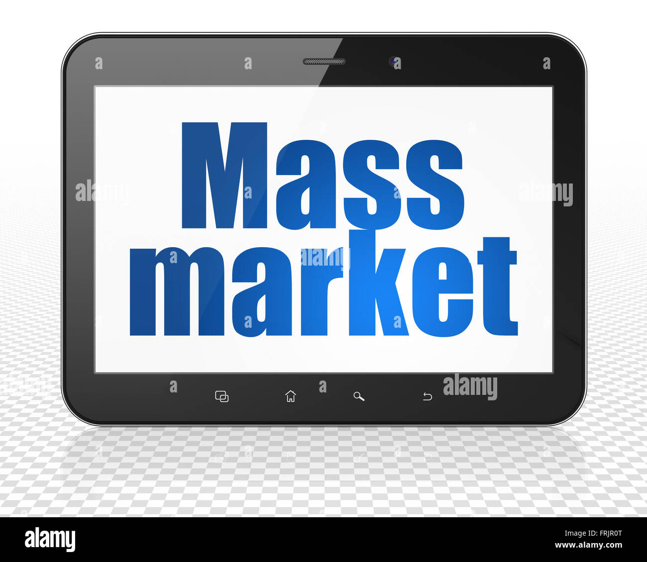 Advertising concept: Tablet Pc Computer with Mass Market on display ...