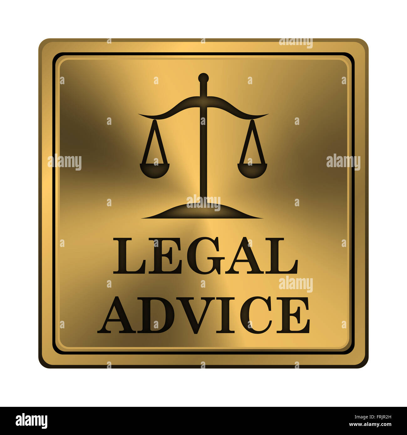 Square metallic icon with carved design on copper background Stock ...