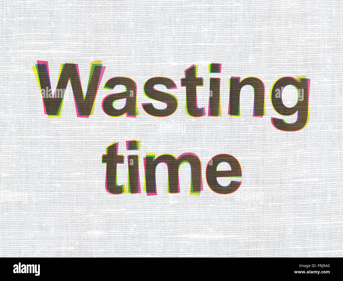Timeline concept: Wasting Time on fabric texture background Stock Photo ...
