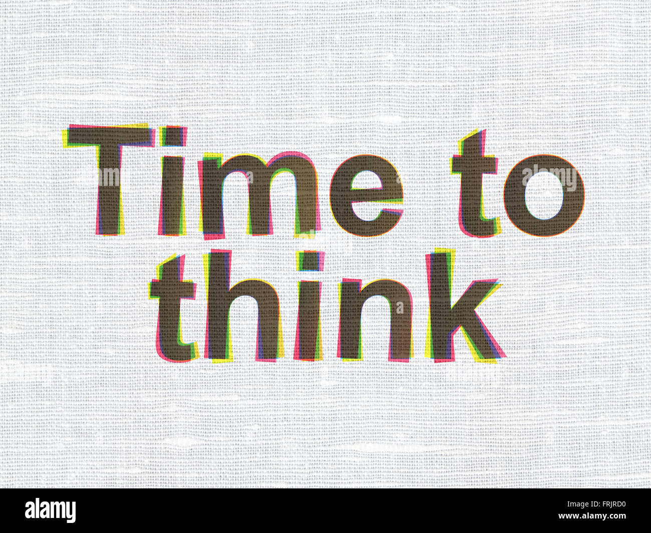 Time concept: Time To Think on fabric texture background Stock Photo ...