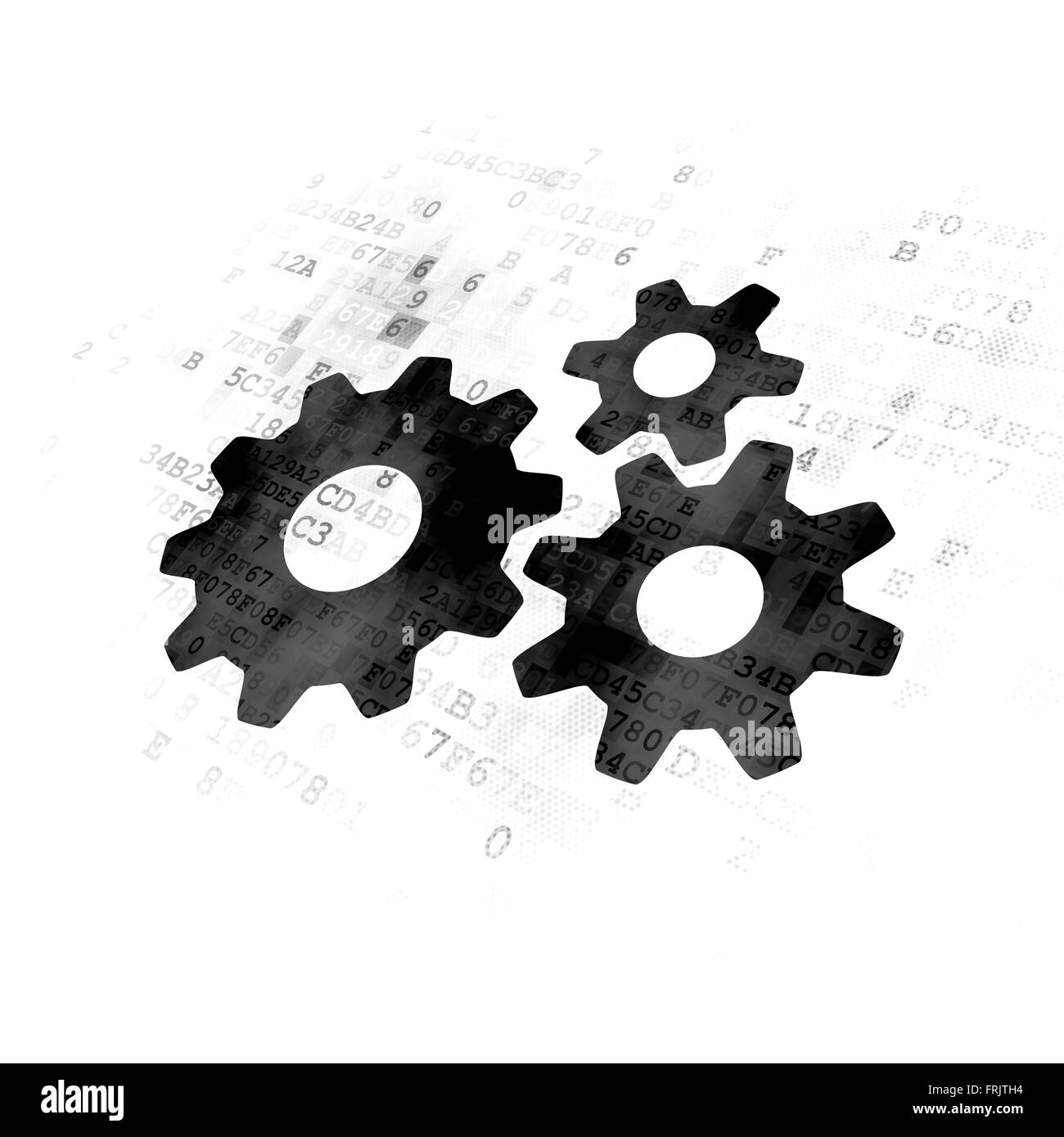 Web development concept: Gears on Digital background Stock Photo - Alamy