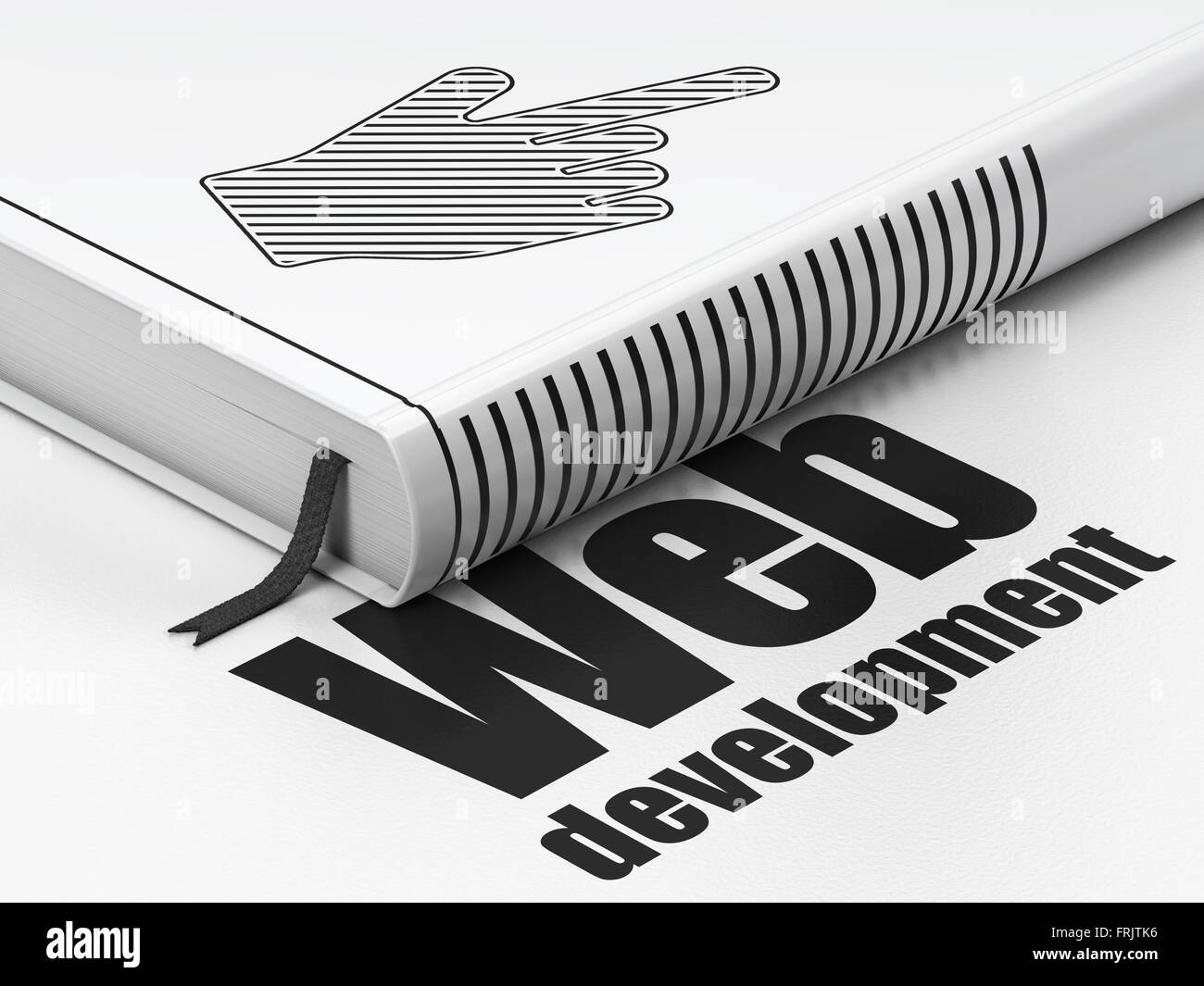 Web development concept: book Mouse Cursor, Web Development on white ...
