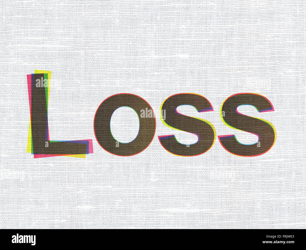 Business concept: Loss on fabric texture background Stock Photo - Alamy