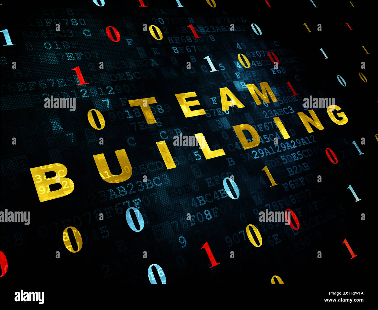 Finance concept: Team Building on Digital background Stock Photo - Alamy