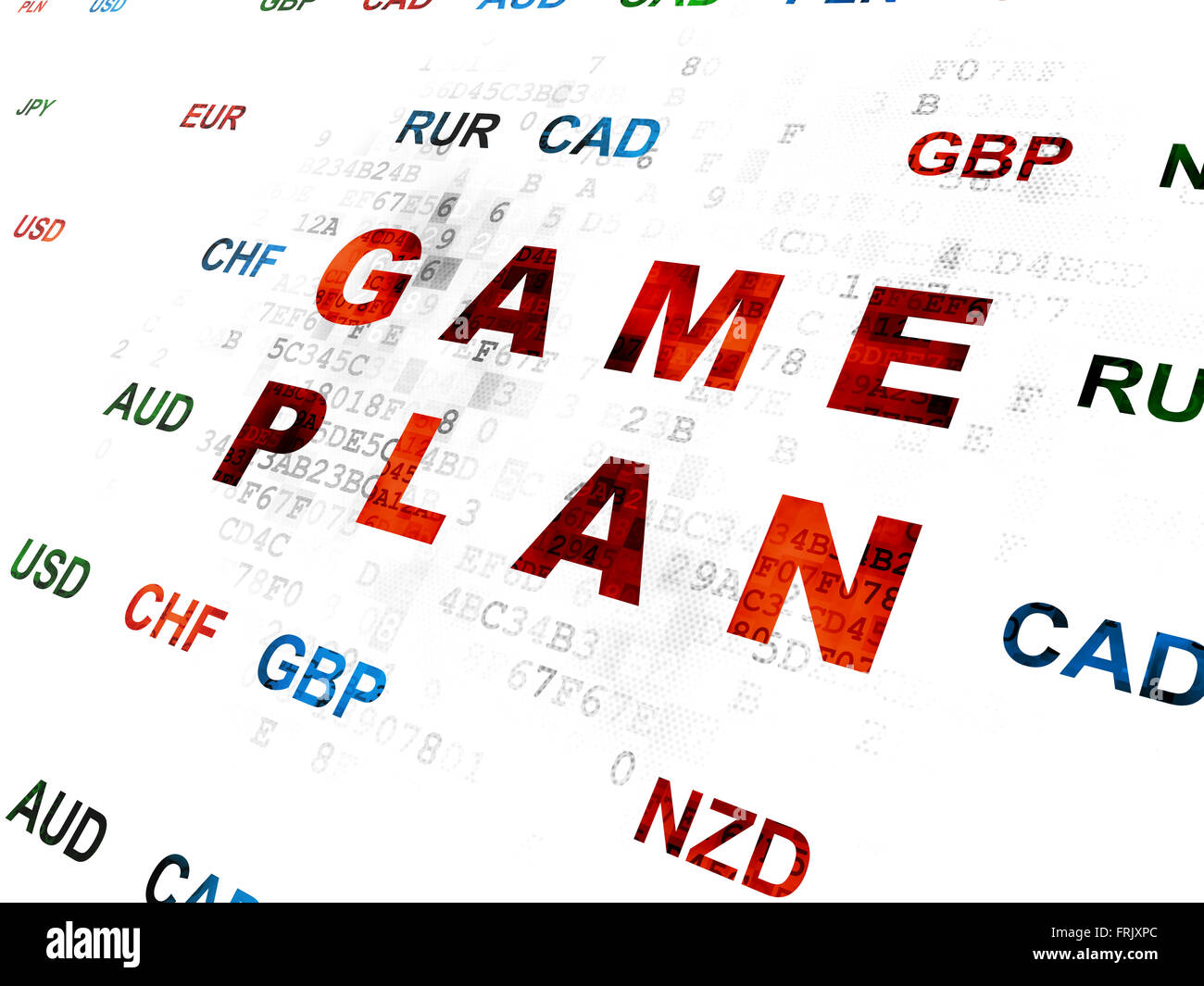 Finance concept: Game Plan on Digital background Stock Photo - Alamy