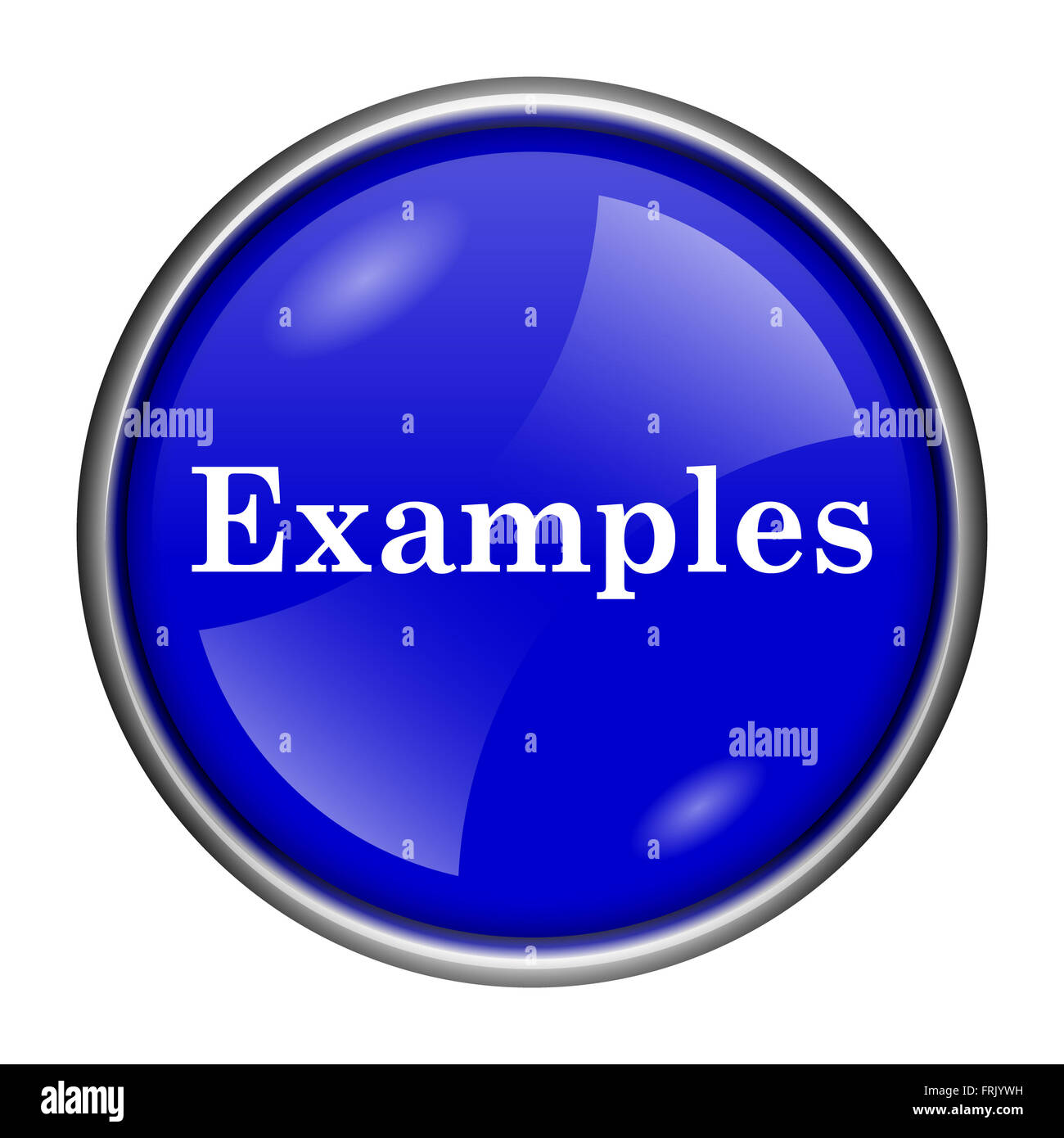 Blue shiny glossy icon on white background Stock Photo - Alamy