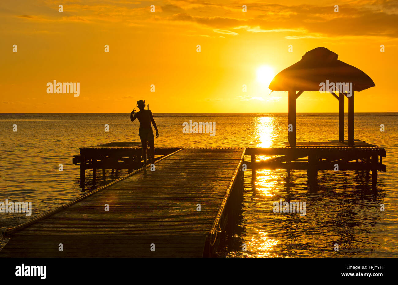 Mauritius Sunset Boat High Resolution Stock Photography and Images - Alamy