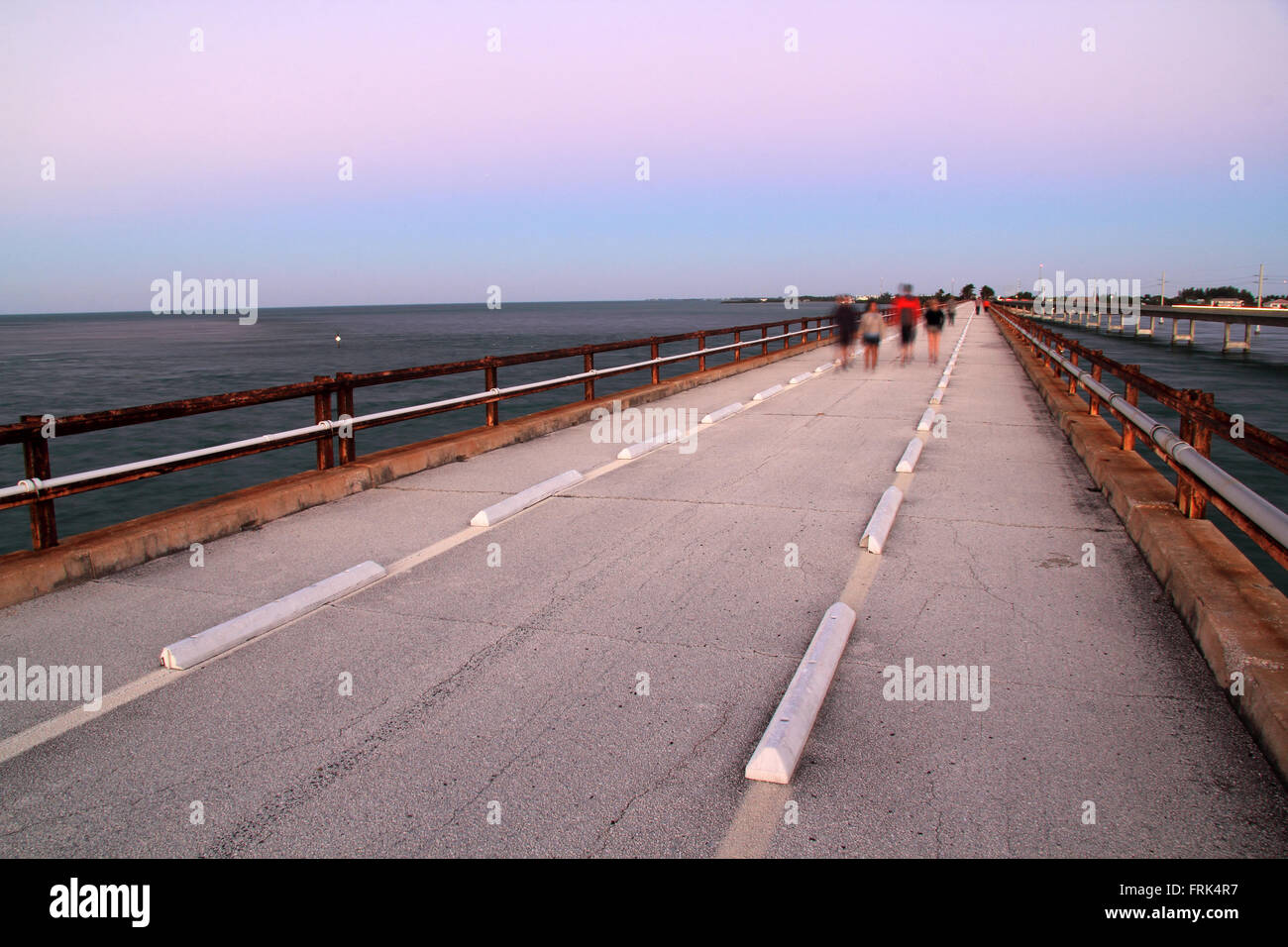 Historic Seven Mile Bridge in Pigeon Key State Park in the Florida Keys ...