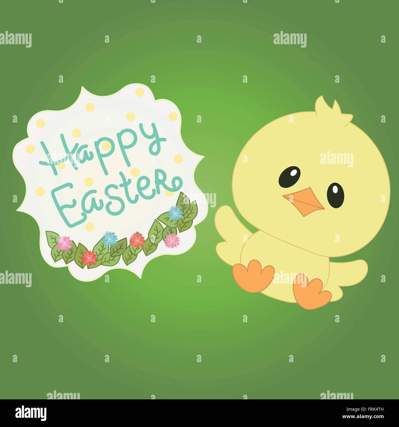 Easter card eggs chicks Stock Vector Images - Alamy