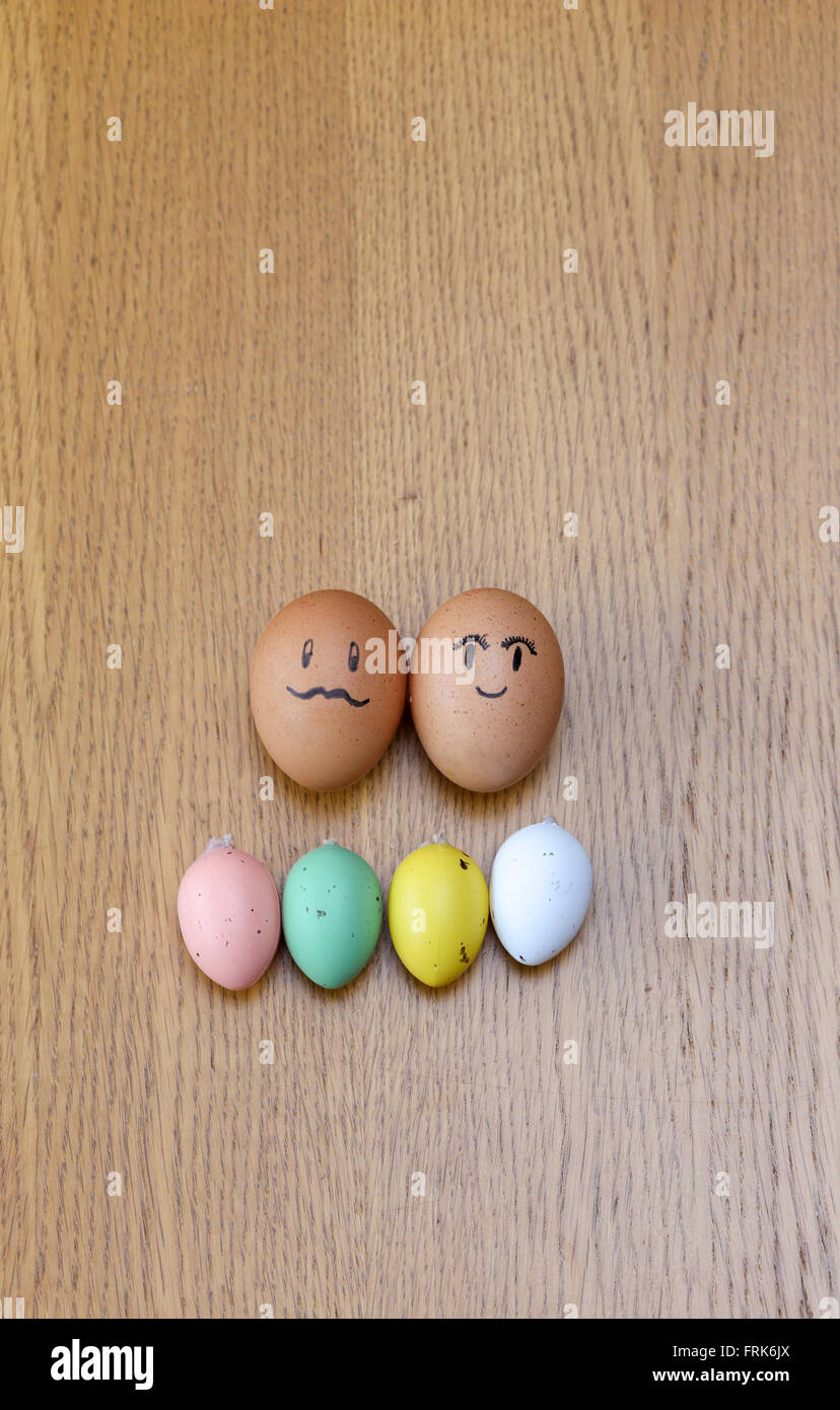 Egg family at easter Stock Photo - Alamy