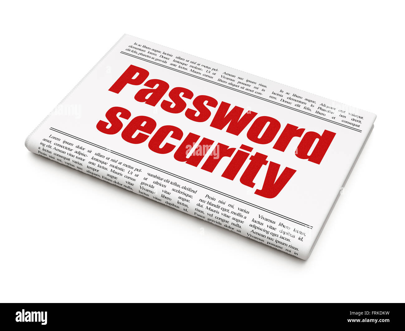 Protection concept: newspaper headline Password Security Stock Photo ...