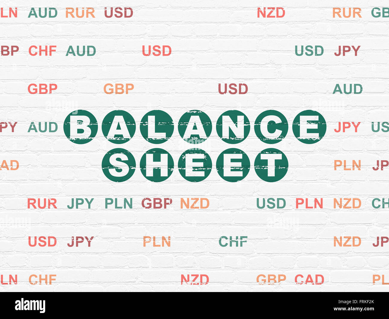 Currency concept: Balance Sheet on wall background Stock Photo - Alamy