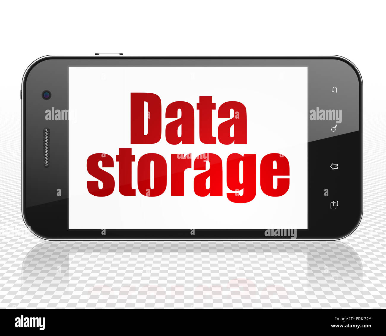 Information concept: Smartphone with Data Storage on display Stock ...