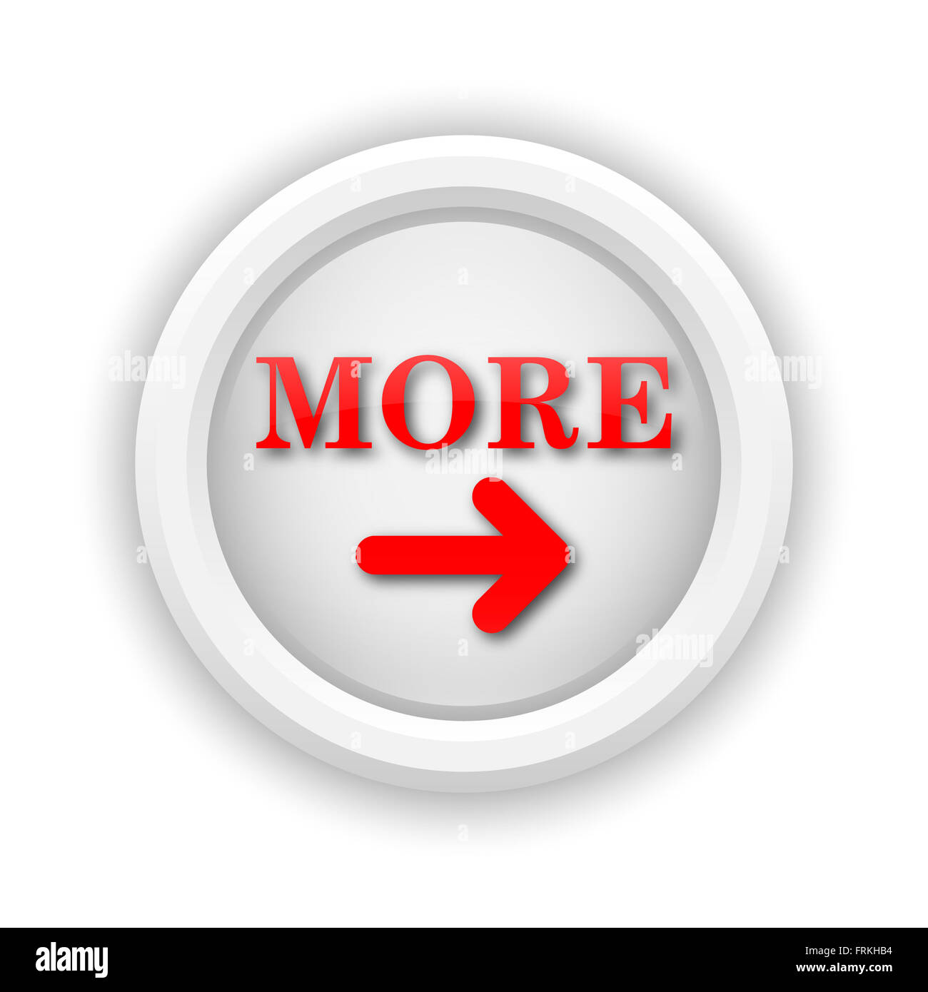 Round plastic icon with red design on white background Stock Photo - Alamy