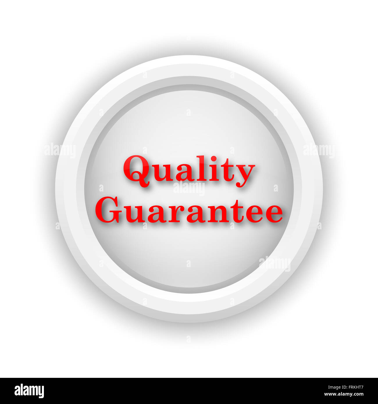 Round plastic icon with red design on white background Stock Photo - Alamy