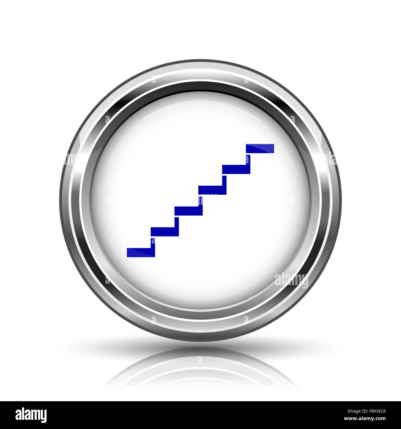 Shiny glossy icon - internet metallic button Stock Photo - Alamy