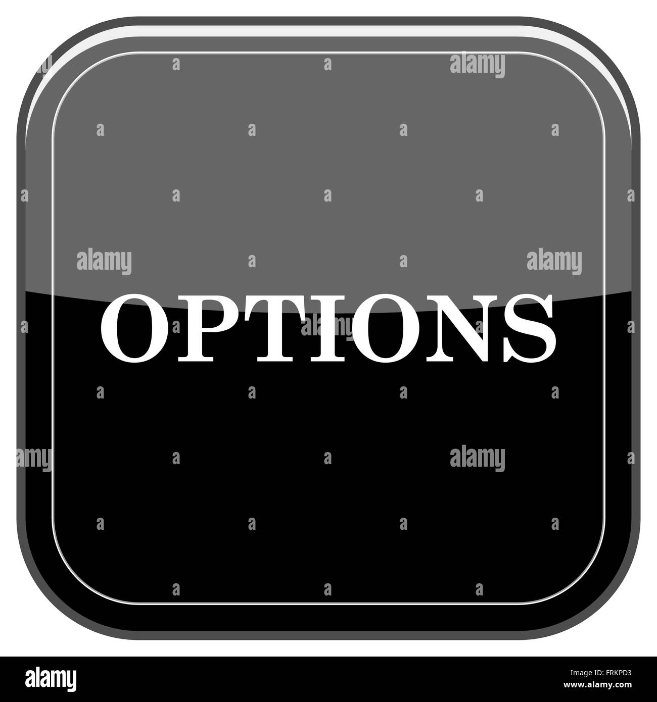 Glossy shiny icon - black internet button Stock Photo - Alamy