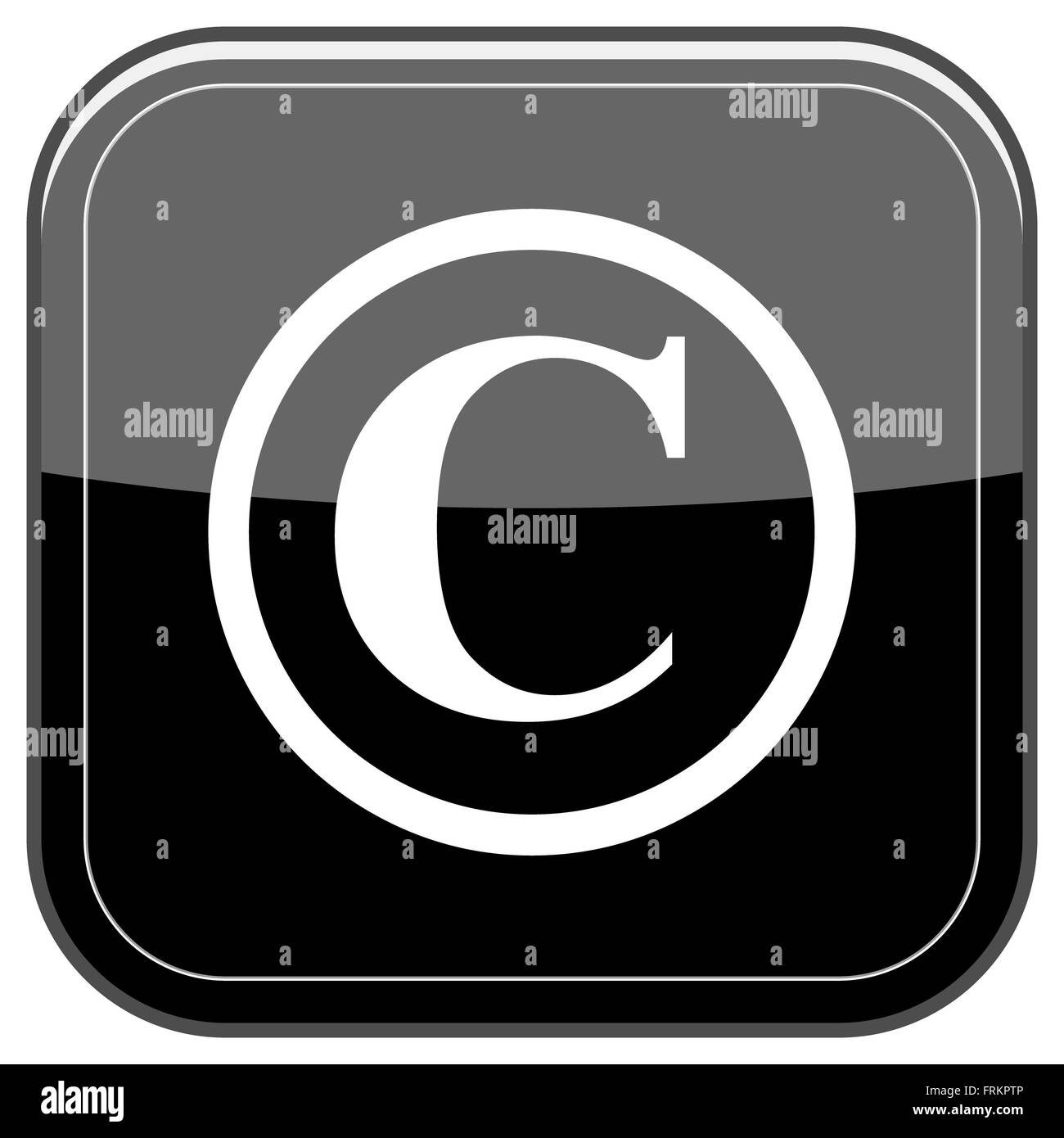 Glossy shiny icon - black internet button Stock Photo - Alamy