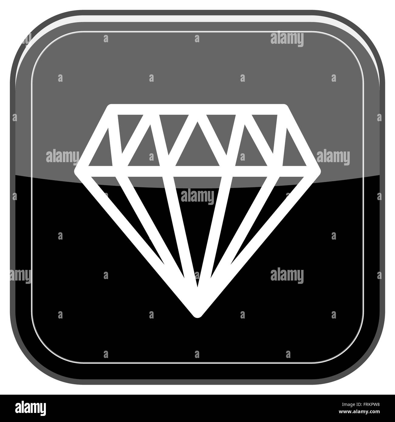 Glossy shiny icon - black internet button Stock Photo - Alamy