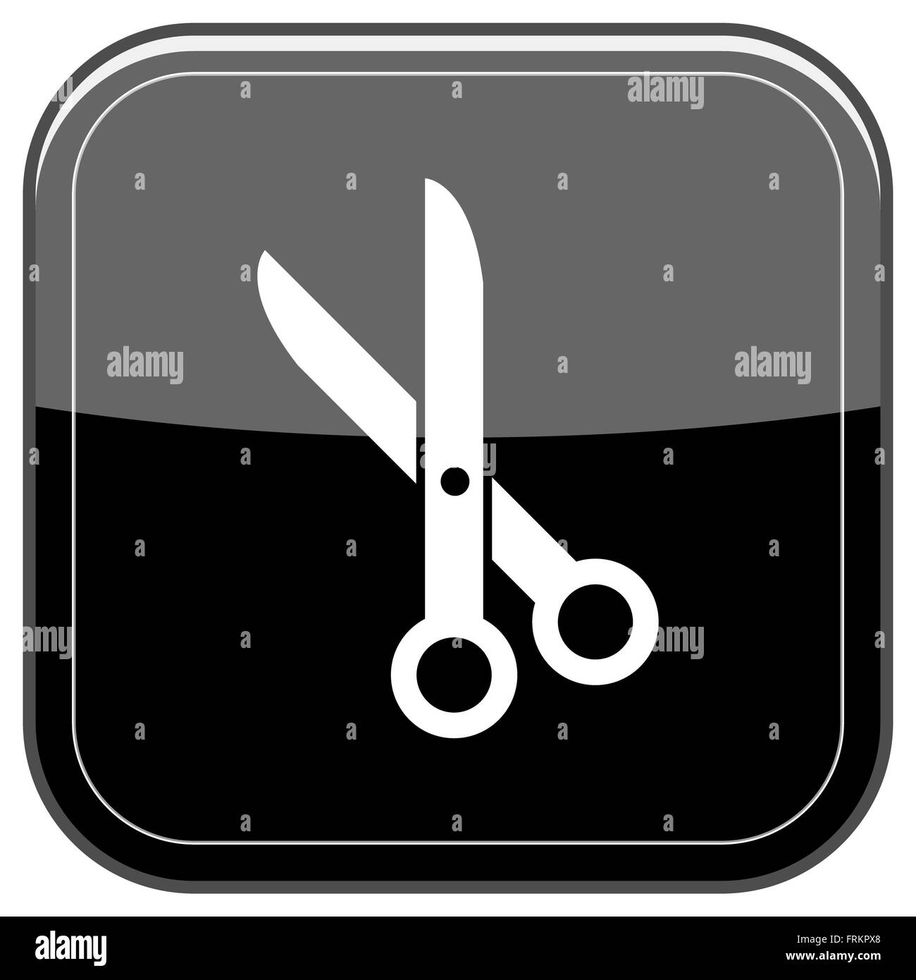 Glossy shiny icon - black internet button Stock Photo - Alamy