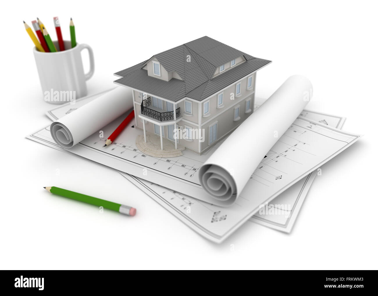 3d house plan hi-res stock photography and images - Alamy