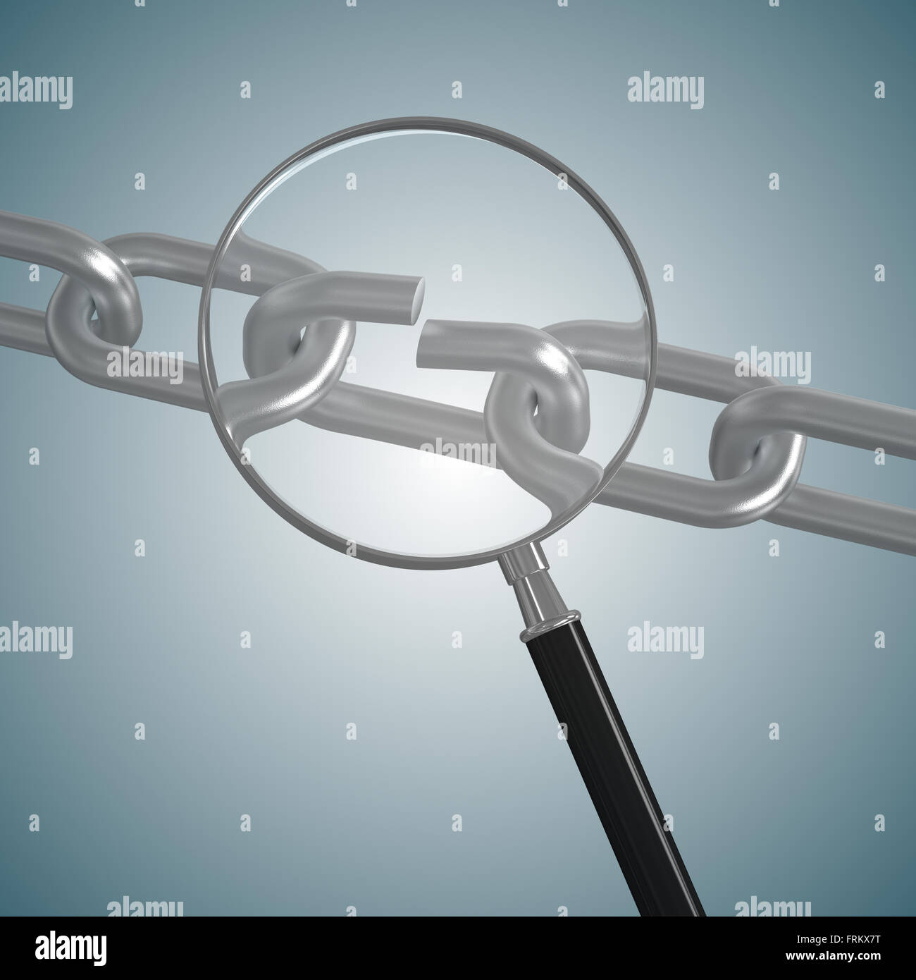 Broken Chain , 3d rendered image Stock Photo - Alamy