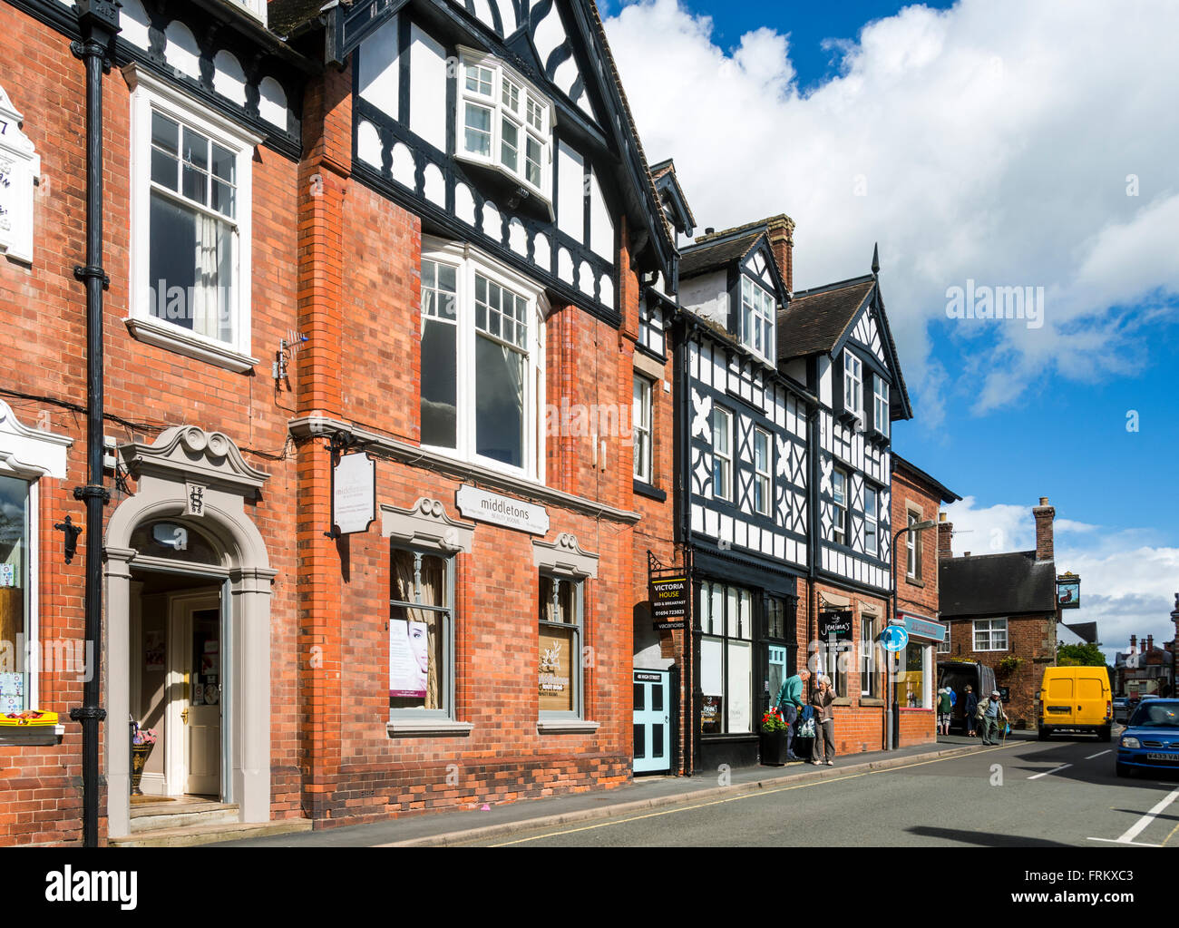 Historic buildings on the High Street, Church Stretton, Shropshire ...