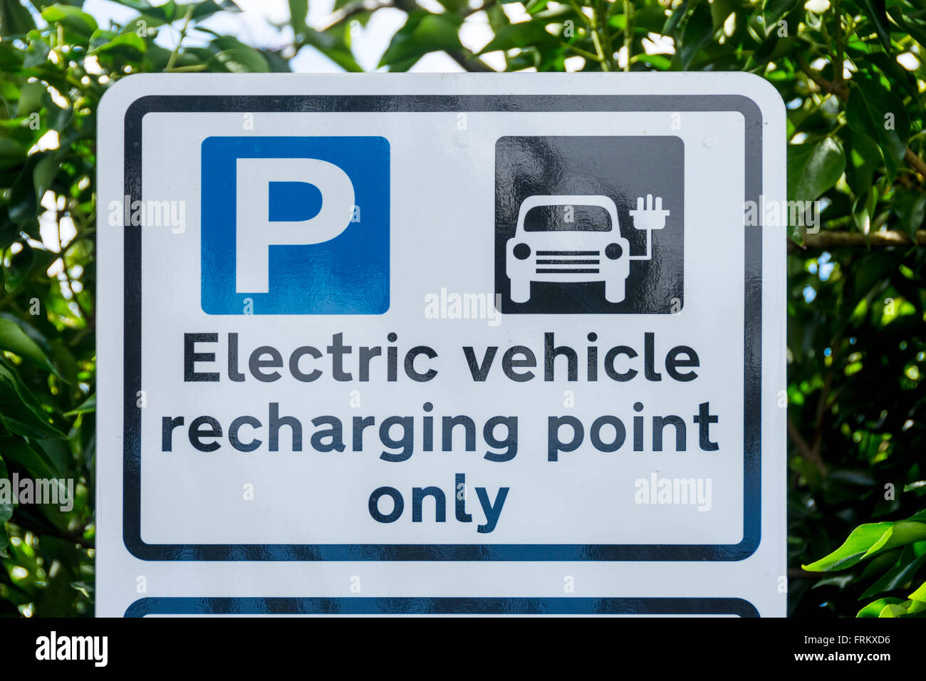 Electric Vehicle Charging Point Sign High Resolution Stock Photography ...