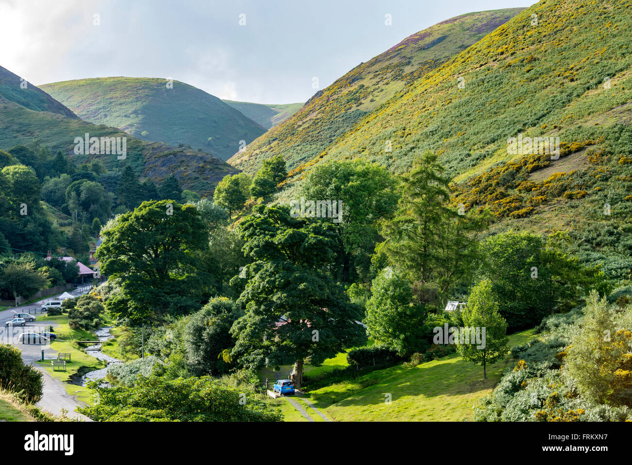 The Carding Mill Valley, on the Long Mynd ridge, near Church Stretton ...