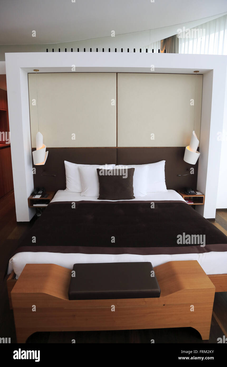 The bedroom at Carezza Suite of Dolder Grand Hotel, Zurich, Switzerland ...