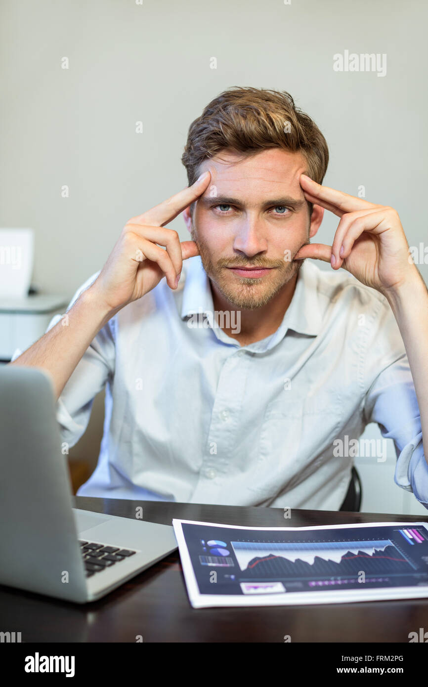 Portrait of frustrated businessman in office Stock Photo - Alamy