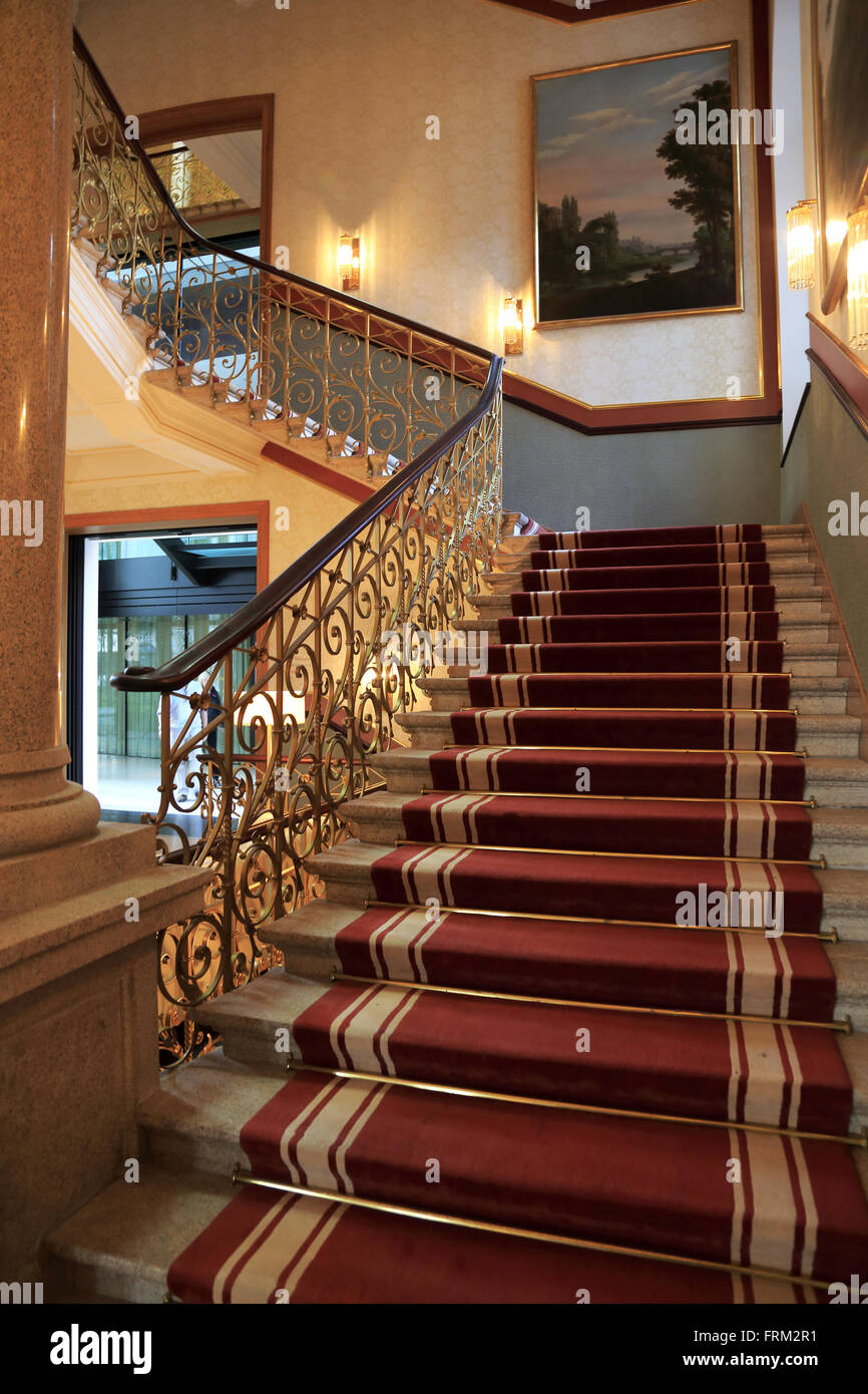 Lobby staircases of the Dolder Grand Hotel, Zurich, Switzerland Stock ...