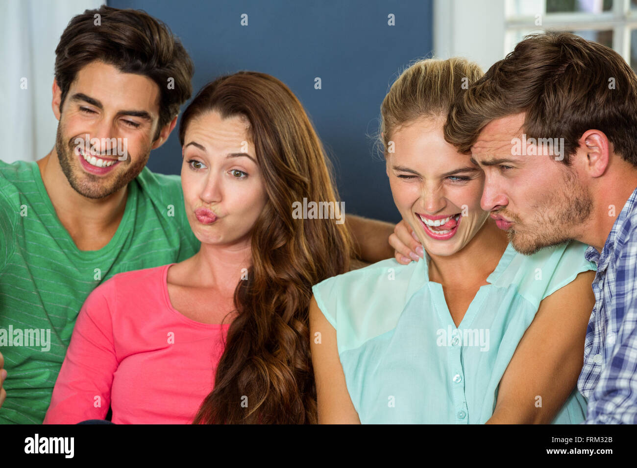 Beautiful female friends posing selfie hi-res stock photography and ...