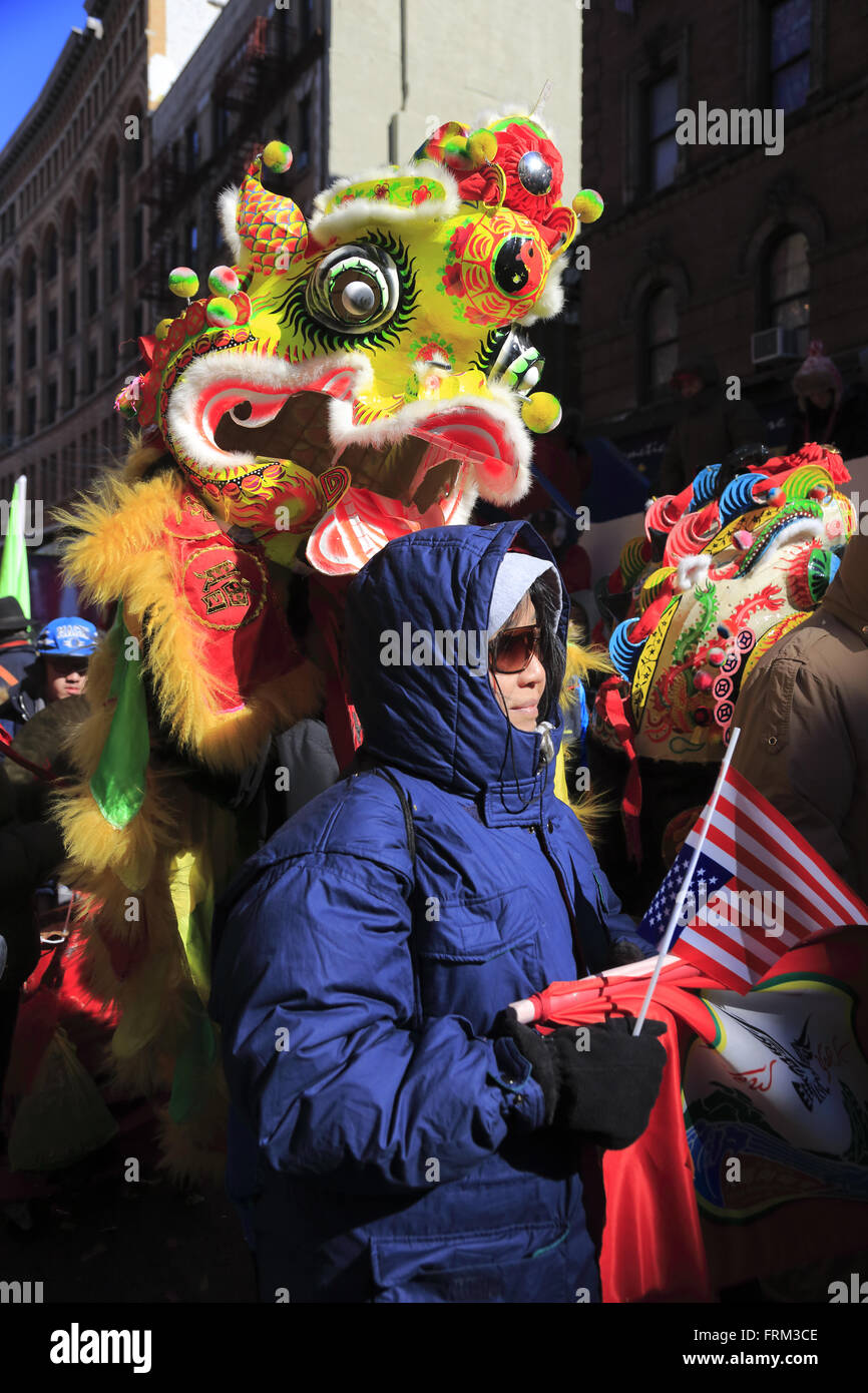 Lion dancer get ready for the annual Chinese Lunar New Year Parade in ...