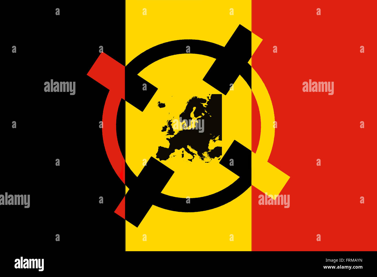 Terror warning flag map hi-res stock photography and images - Alamy