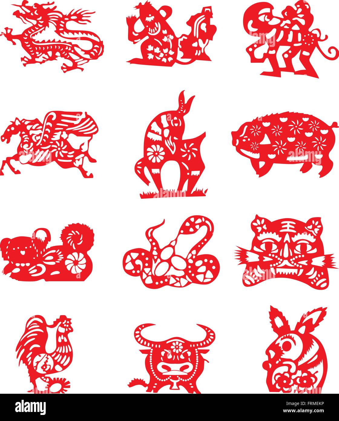 Twelve zodiac animals hi-res stock photography and images - Alamy